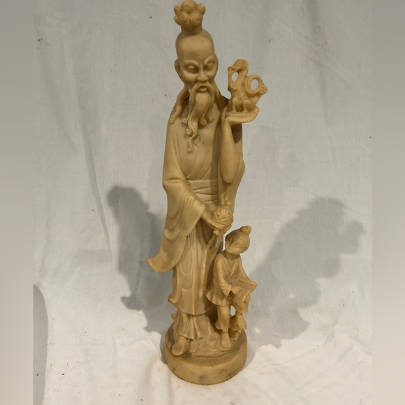 Vintage | Accents | Vintage Oriental Teacher And Student Resin Statue ...